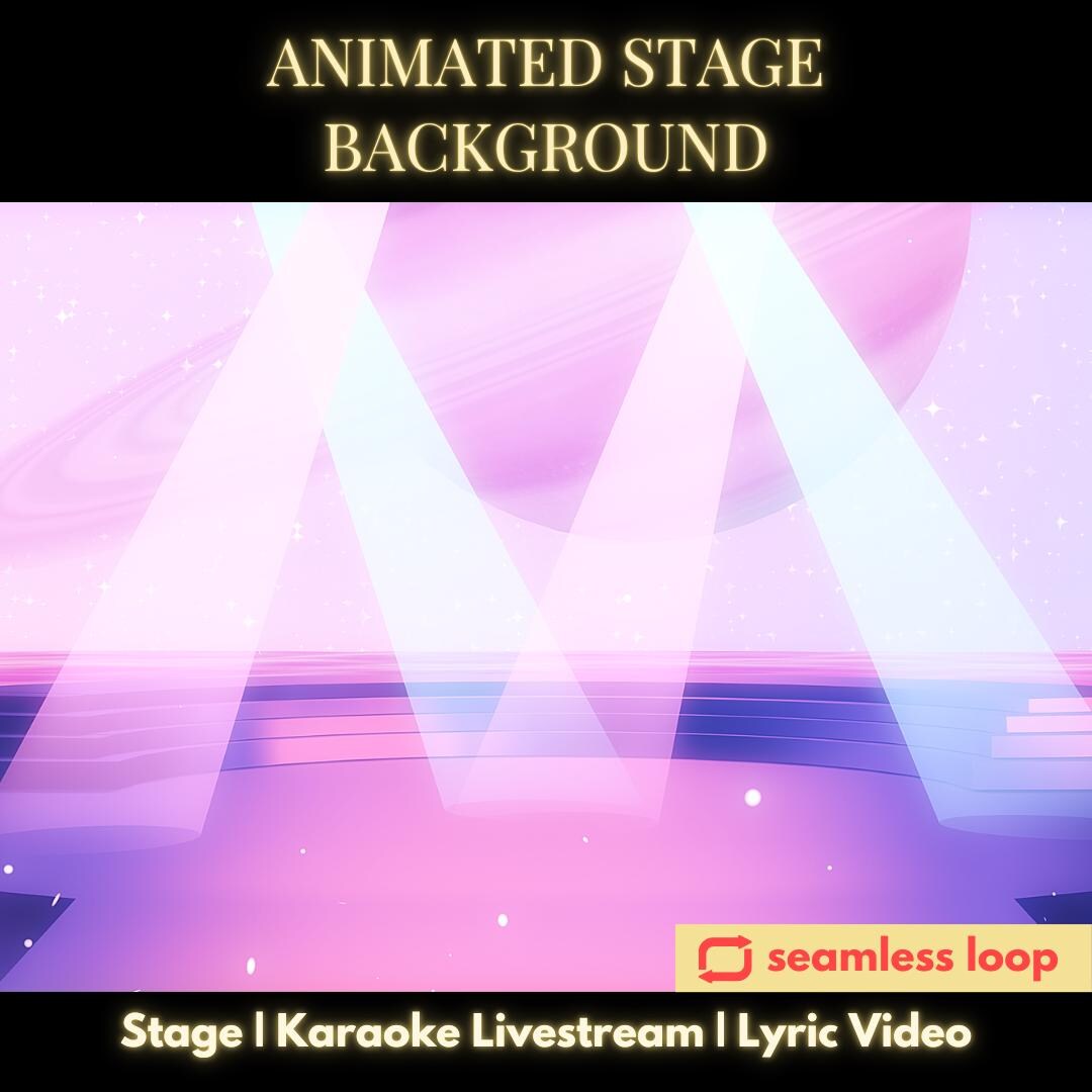 Vtuber Karaoke Animated Stage Background Space Seamless Loop Aesthetic ...