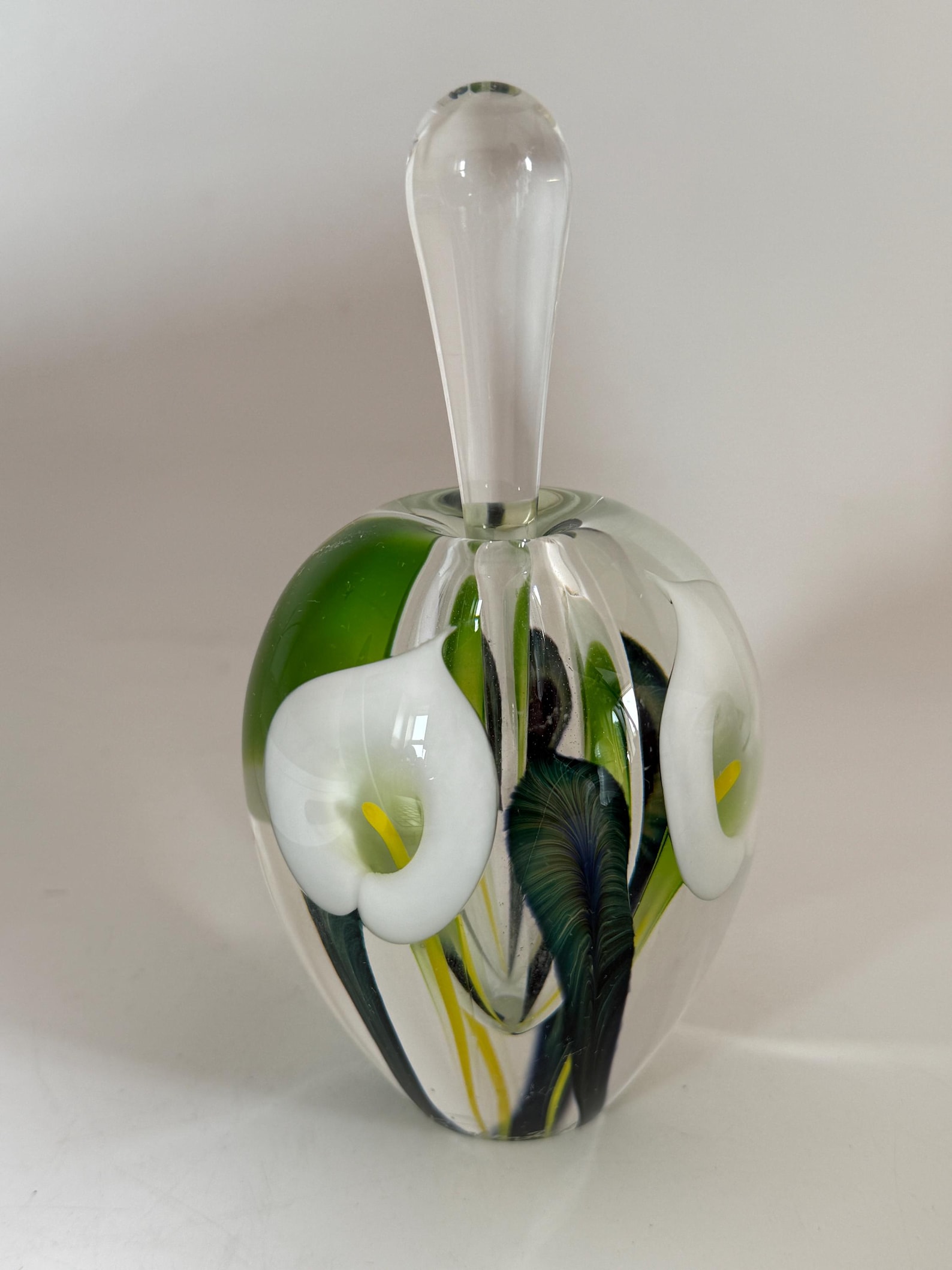 Gorgeous Calla Lily Lotton Art Glass Studios Perfume Bottle - Amazing ...