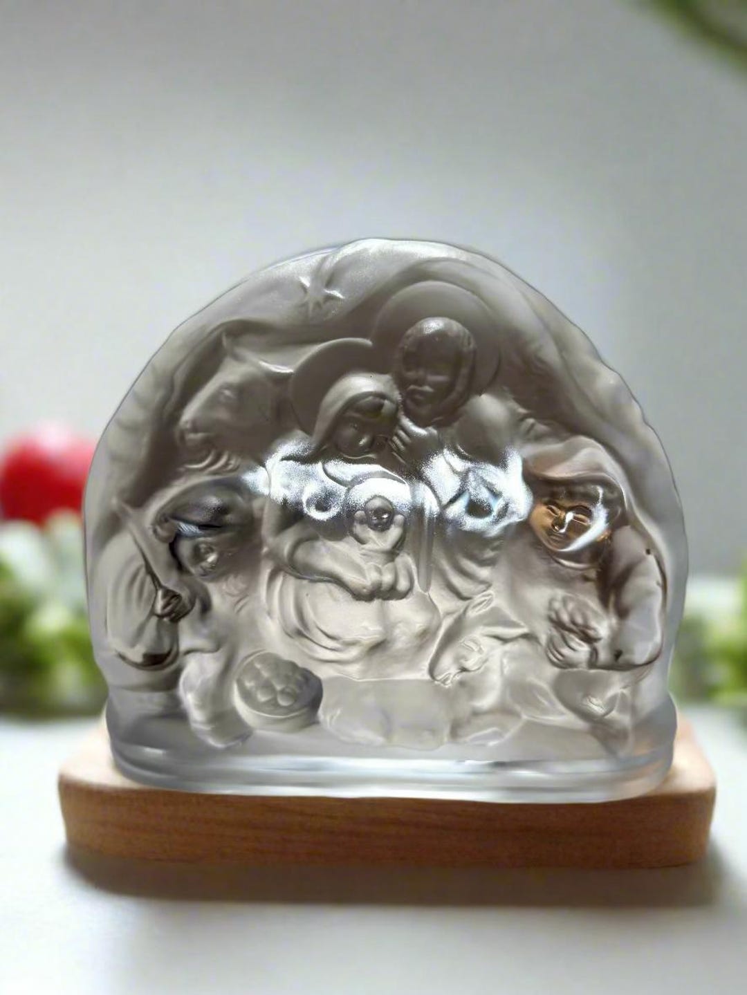 C.I.O Collection Exclusive Frosted Crystal Nativity Scene Mary Joseph ...