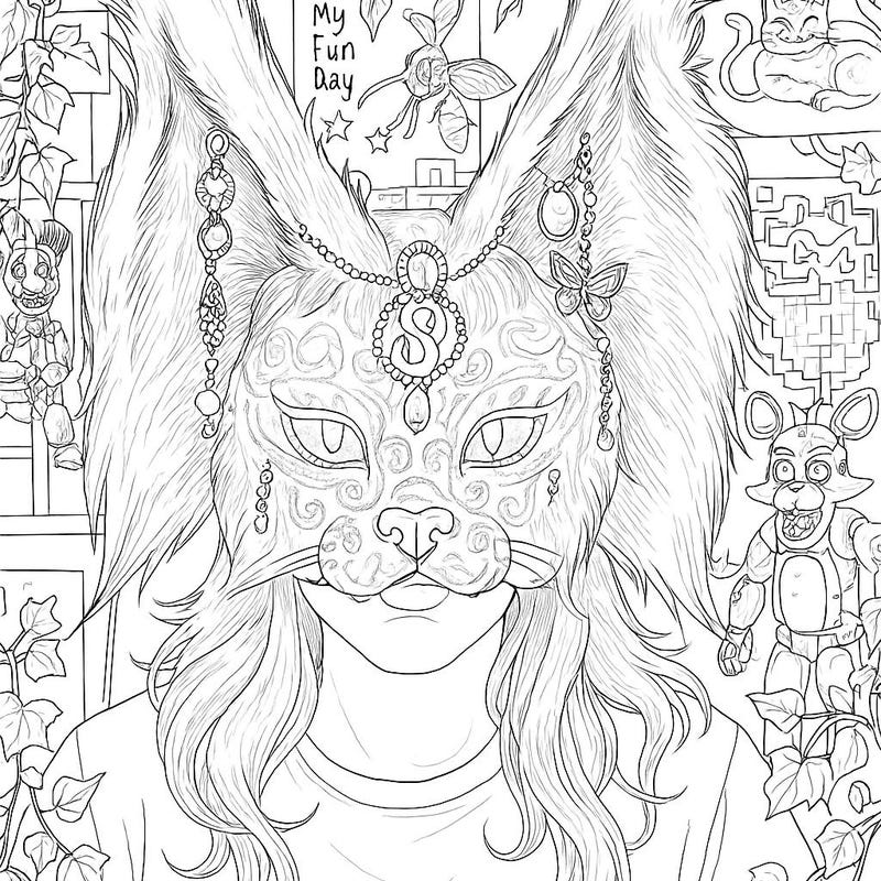 Therian Coloring Page - Etsy