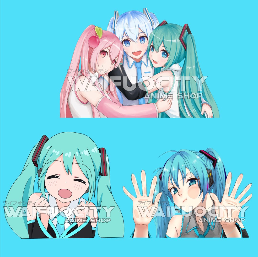 Hatsune Miku Sakura Miku Snow Miku Anime Sticker Vinyl Decal Kiss Cut ...