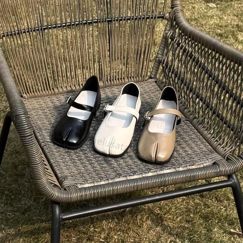 Melusatabi Tabi Split-toe Shoes, Tabi Pu Mary-janes, Women's Tabi ...