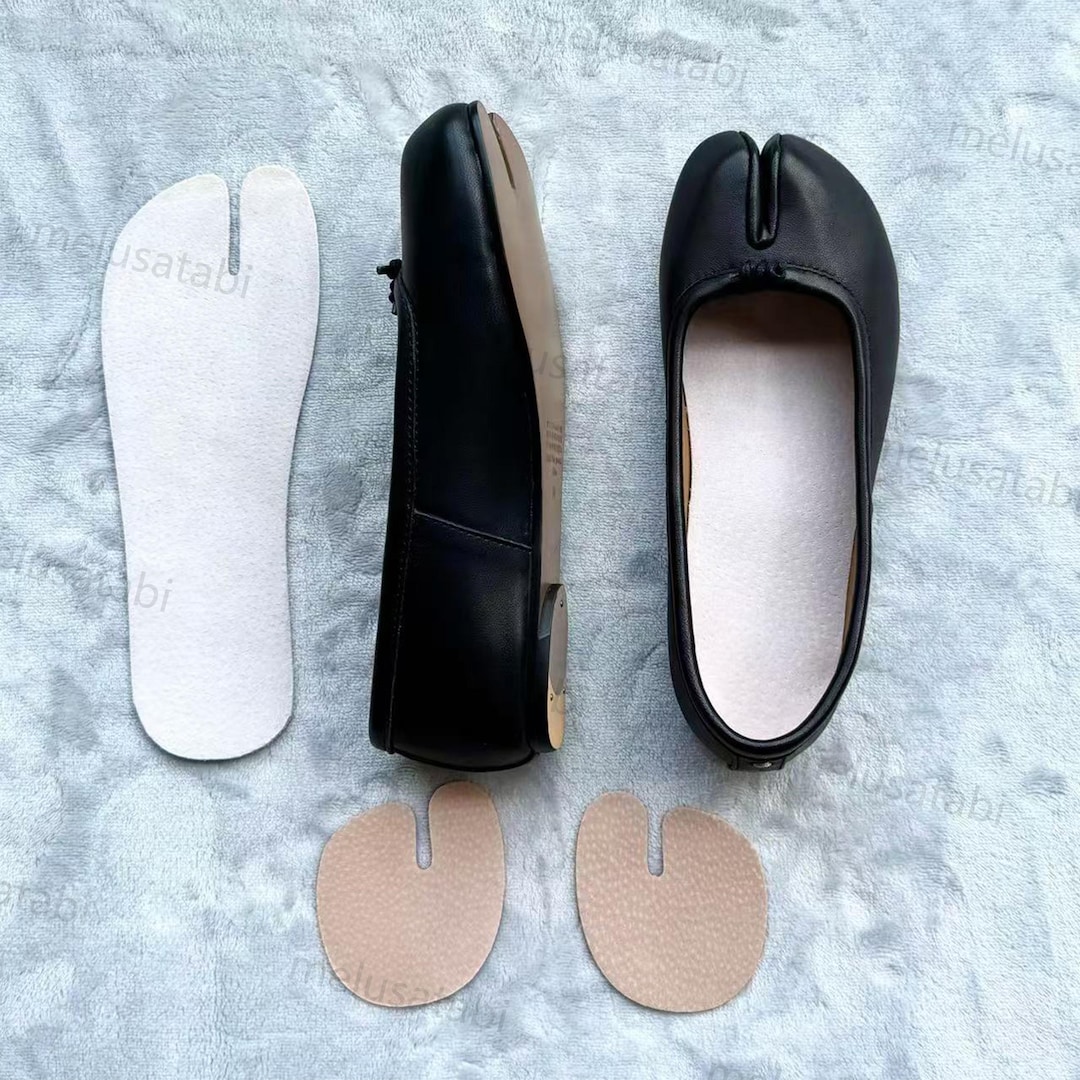 Melusatabi Tabi Split-toe Shoes, Tabi Leather Flats, Women Tabi Ballet ...