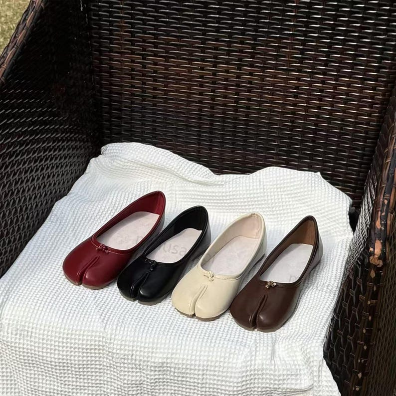 Melusatabi Tabi Split-toe Shoes, Tabi Flats, Women's Tabi Ballet Shoes ...