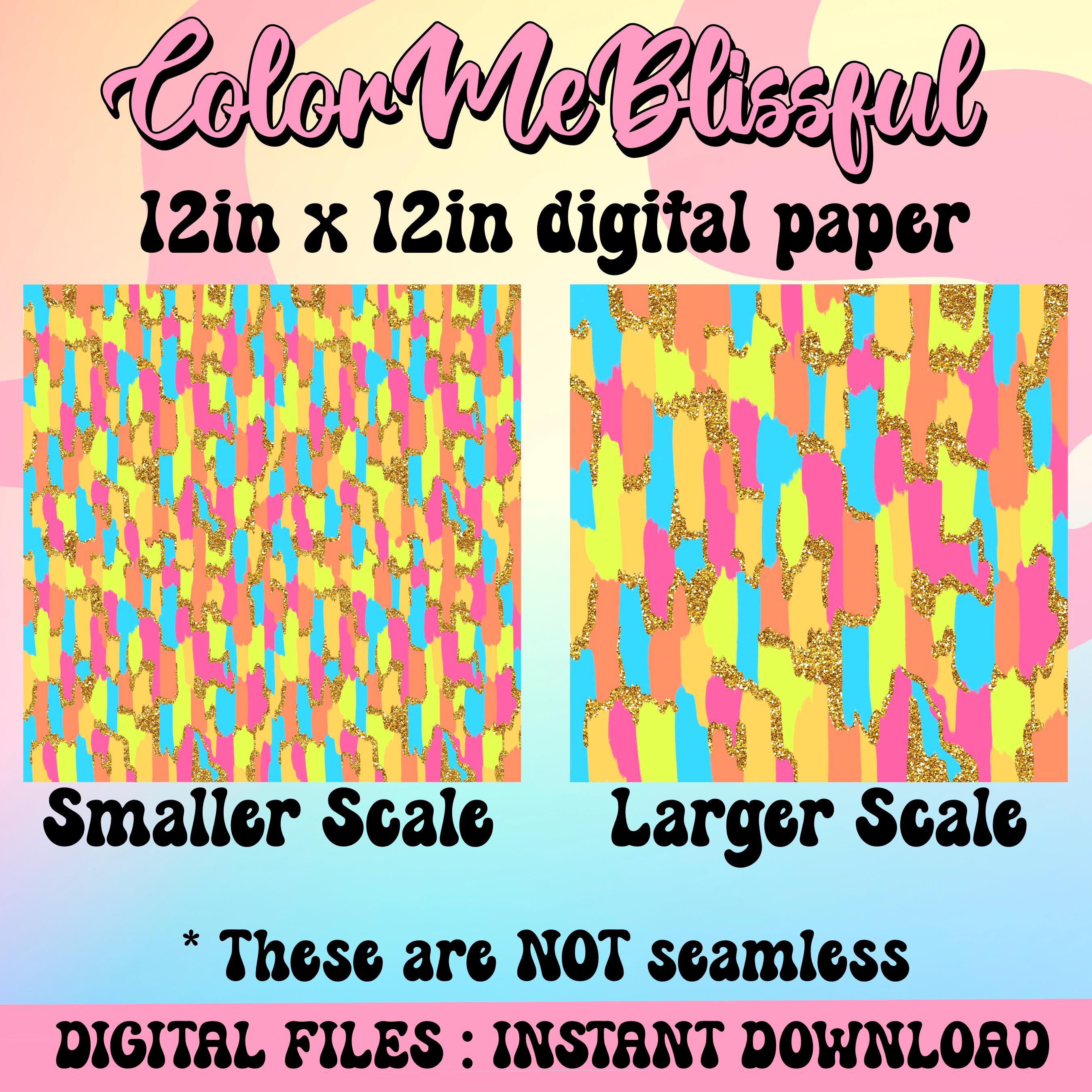 Messy Paint Digital Paper, Png Digital Download, Trendy Preppy Messy ...