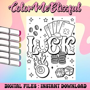 Western Luck Coloring Pages, Digital Coloring Pages, Cute Coloring ...