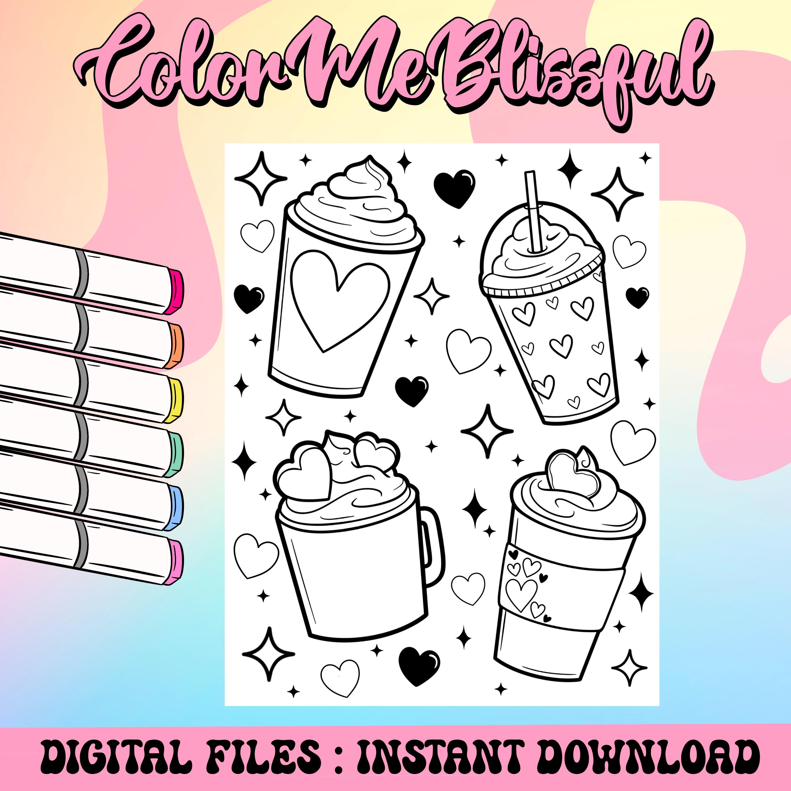 Cute and Bold Valentines Day Coloring Pages, Digital Coloring Pages ...