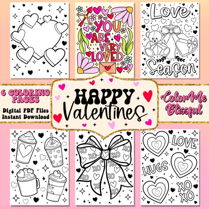 Anime Valentine Coloring - Etsy