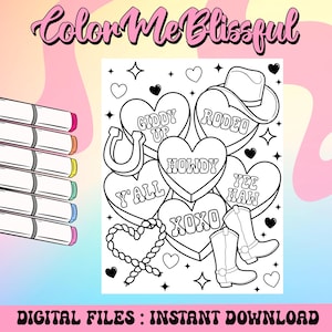 Western Coloring Pages, Digital Coloring Pages, Cute Coloring Pages for ...