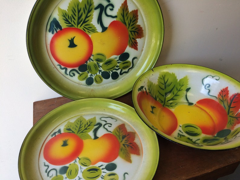 1 Enamelware Tray. 18 Stencil Enamel Tray - Etsy