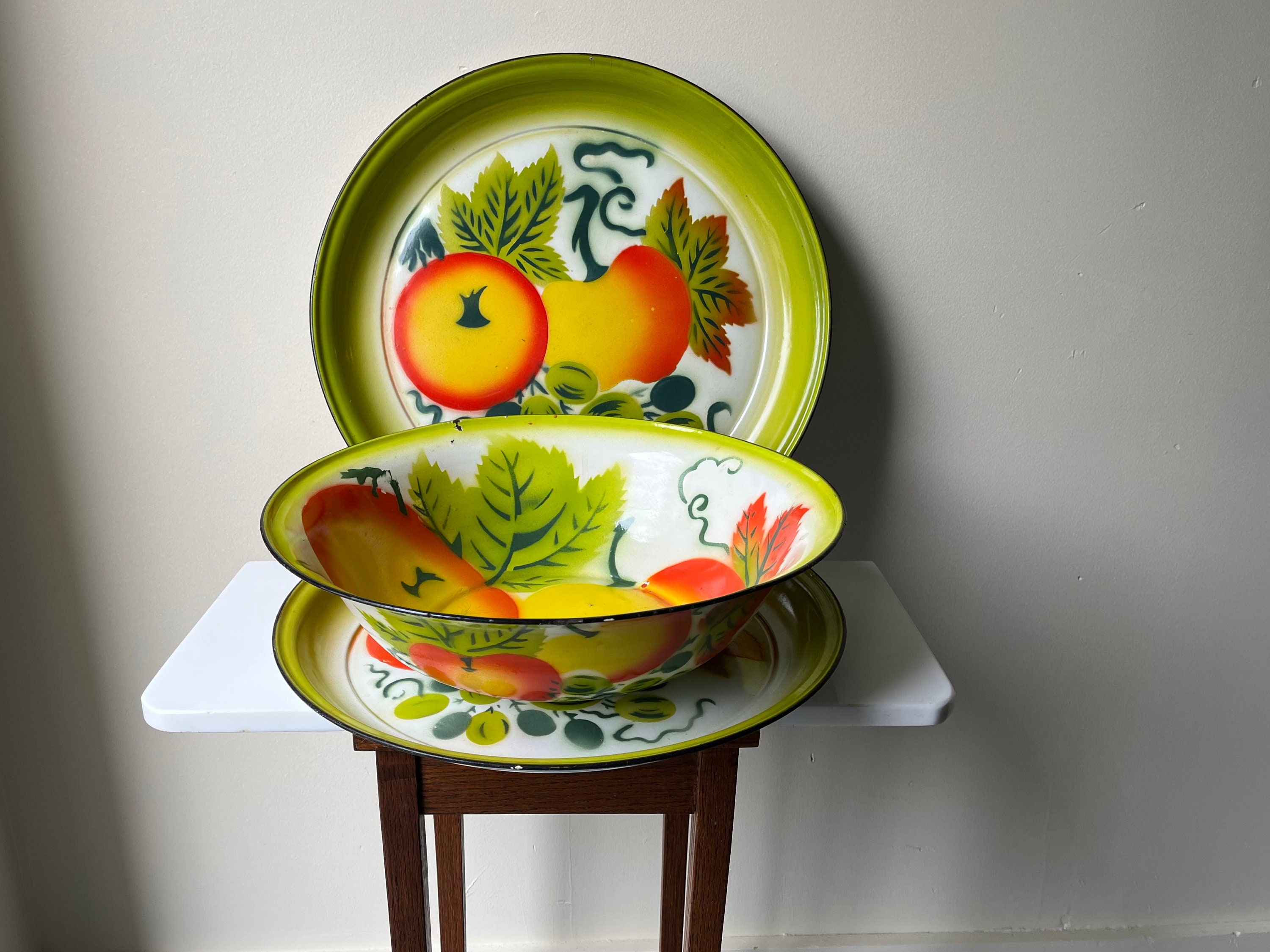 1 Enamelware Tray. 18 Stencil Enamel Tray - Etsy