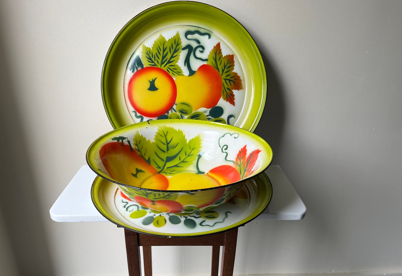 1 Enamelware Tray. 18 Stencil Enamel Tray - Etsy