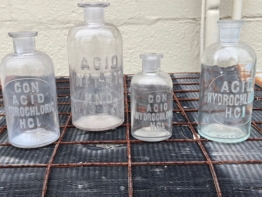 Antique Apothecary Bottle. Science Laboratory Equipment One Bottle - Etsy