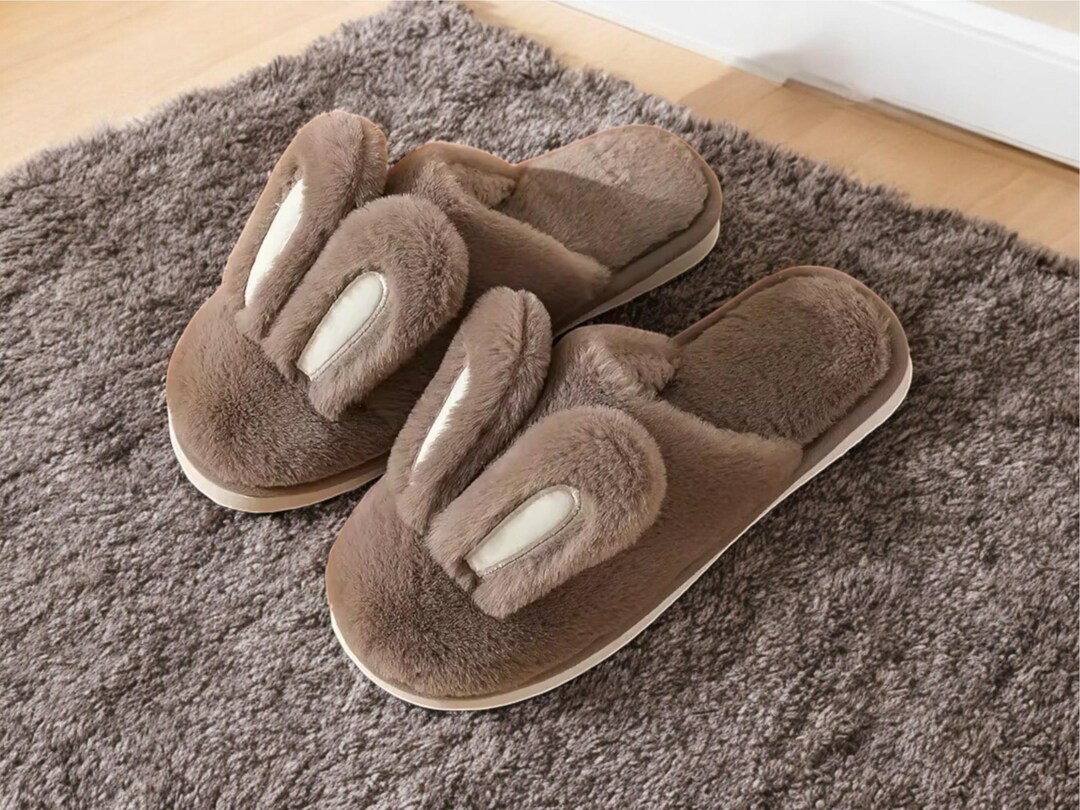 Women’s Winter Plush Rabbit Slippers – Cute & Cozy Indoor House Shoes ...