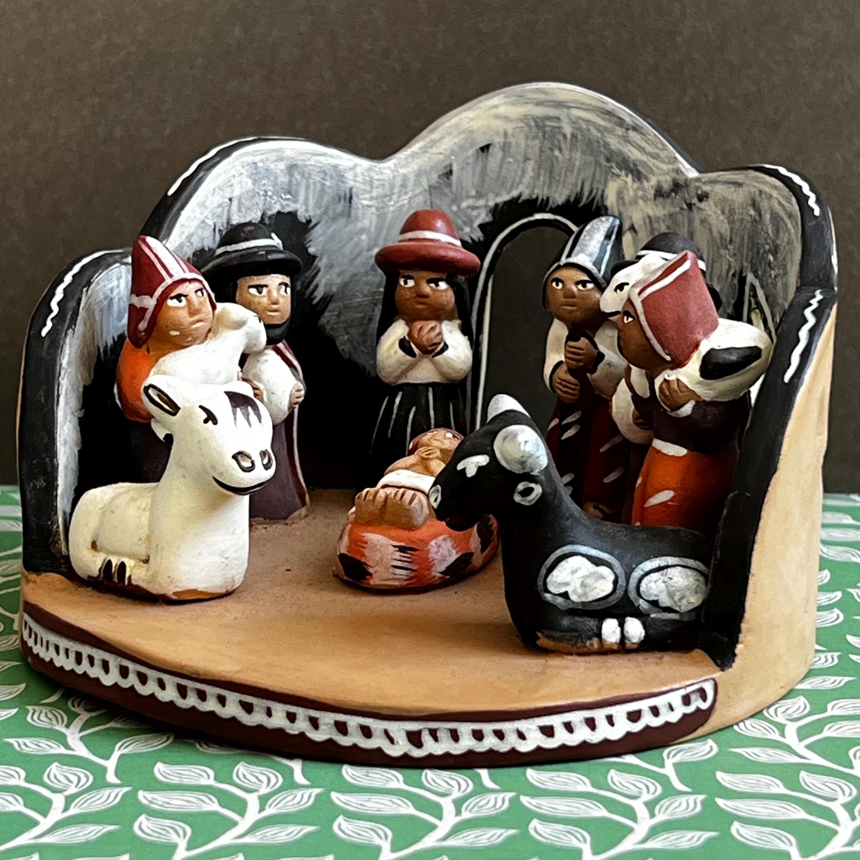 Vintage Peru Folk Art Nativity Scene - Etsy