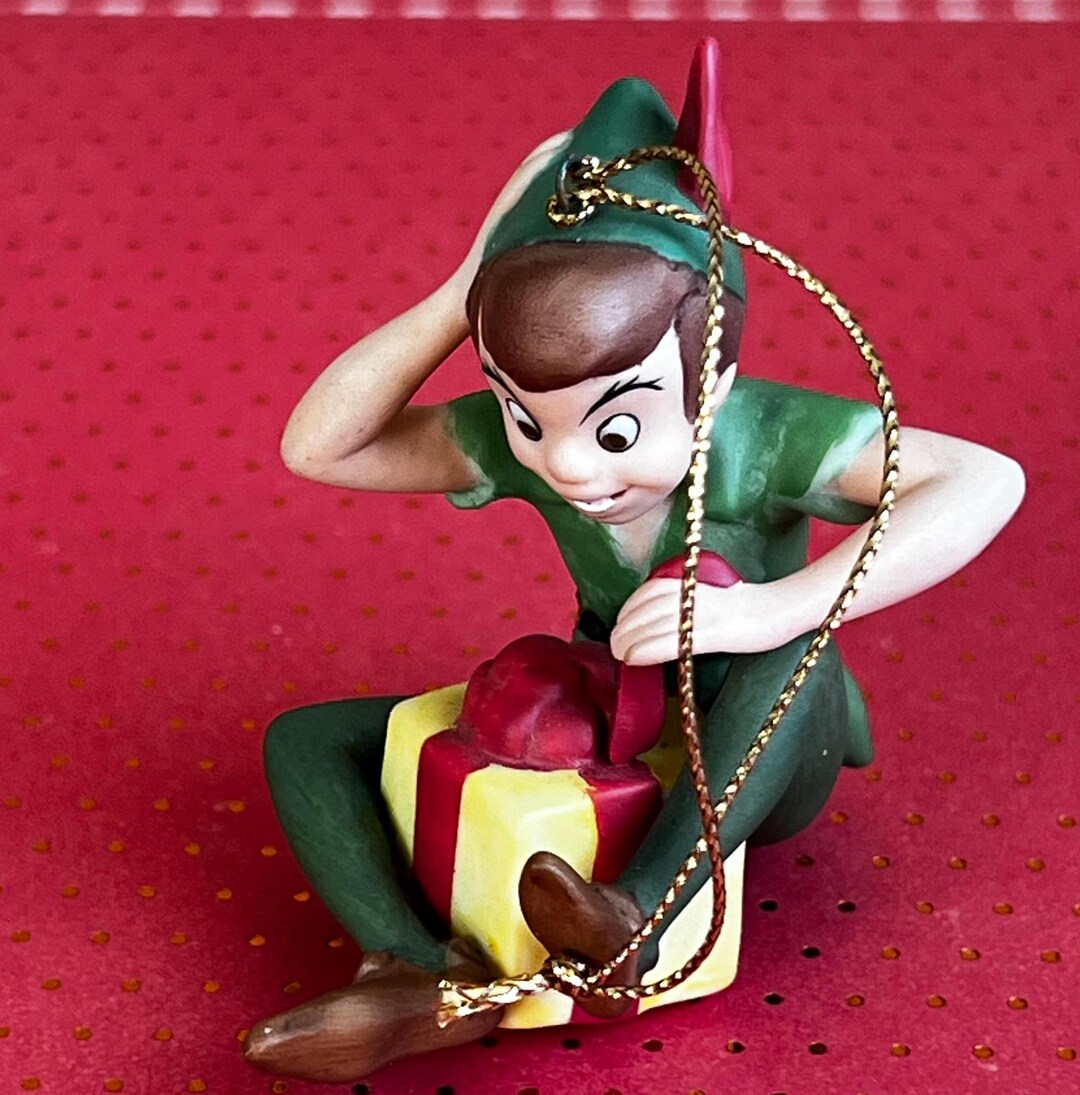 Vintage Walt Disney Porcelain Peter Pan Ornament - Etsy