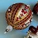 Vintage Styrofoam Push Pin Sequin Beaded Christmas Tree Ornament ...