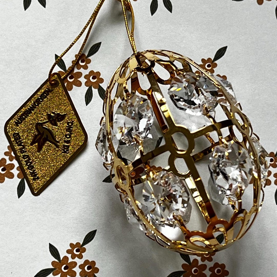 KG&C Crystal Temptations Egg Shaped Christmas Ornament - Etsy