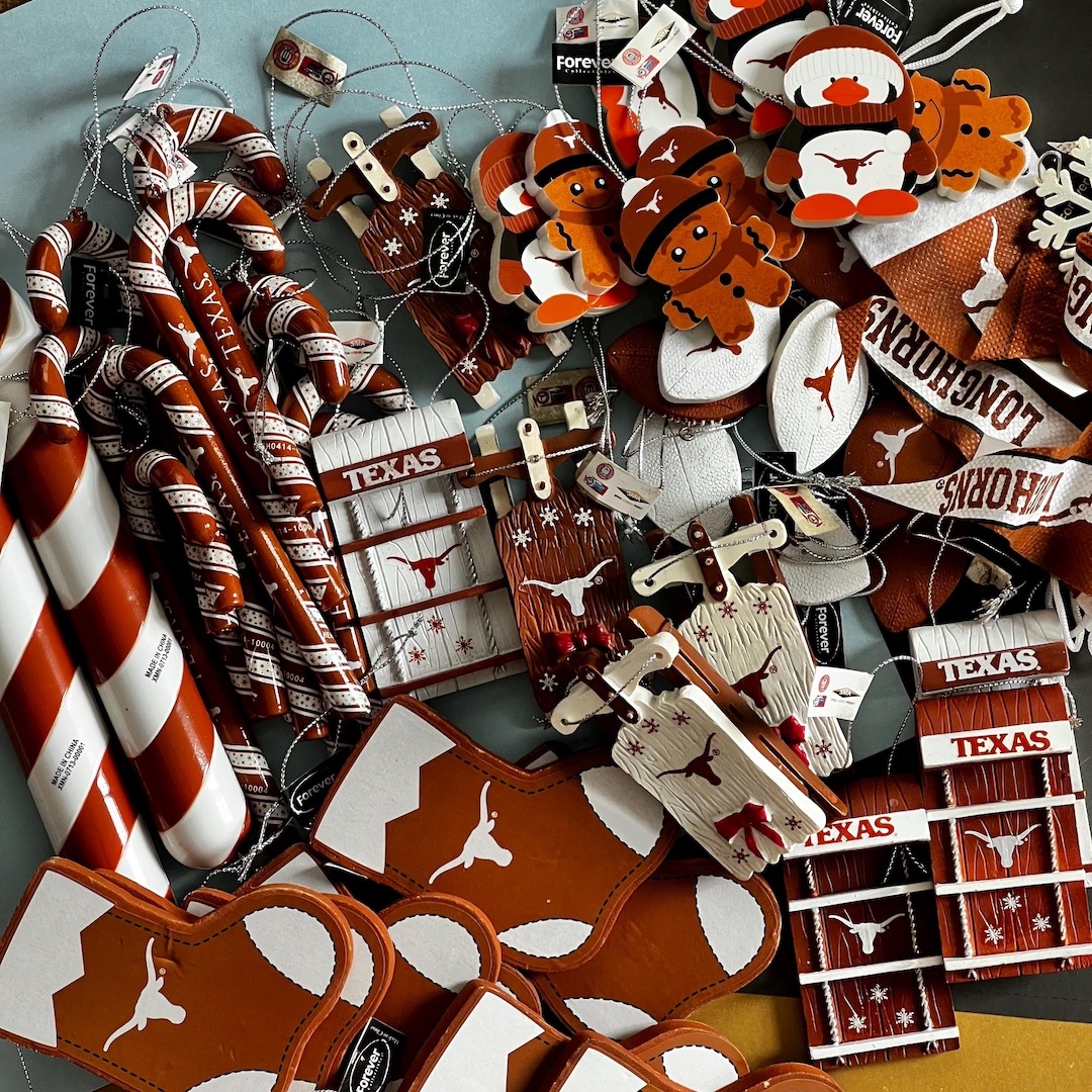 Texas Longhorns Holiday Christmas Tree Ornaments Lot of 56 Pieces - Etsy