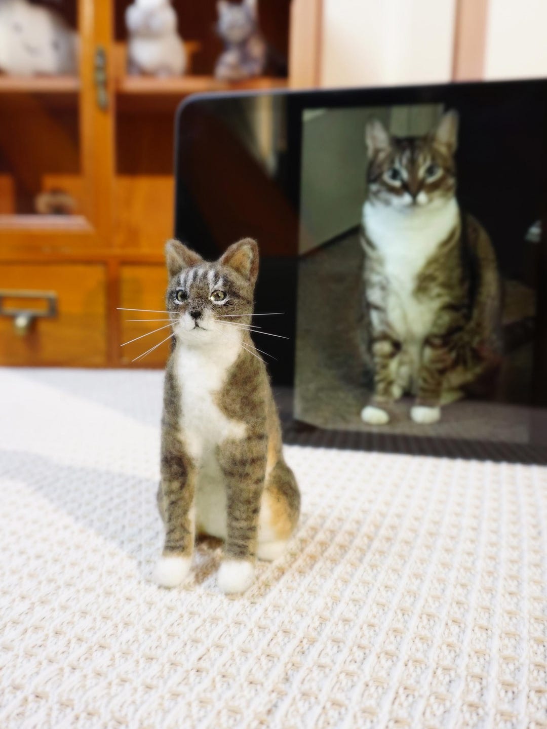 Custom Felted Pet Portraits, Custom Needle Felted Cat, Felted Pet ...