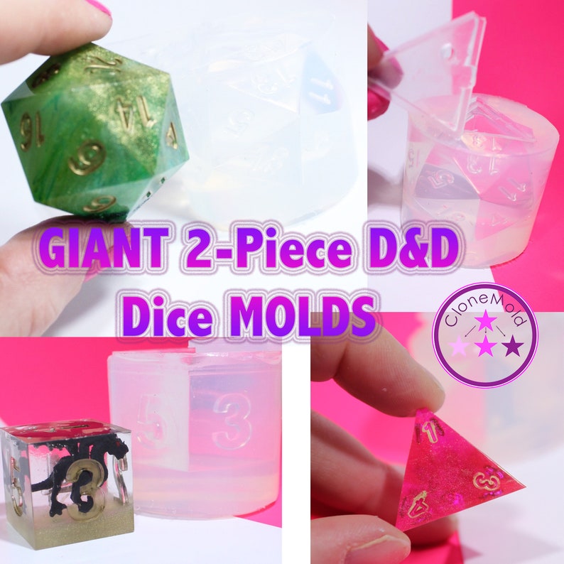 GIANT Dungeons and Dragons Gamer Dice / Die Mold Silicone - Etsy