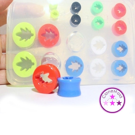 Leaf Gauge Mold Ear Plug Tunnel Piercing Silicone Rubber Mold - Etsy