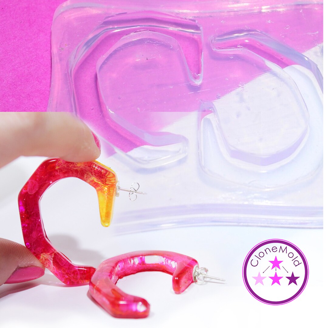 Chunky Hoop Mold Earring Silicone Rubber Mold - Etsy