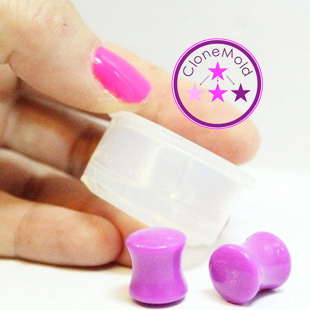 Plug Gauge Mold Ear Plug Piercing Silicone Rubber Mold; 8, 6, 4, 2, 0 ...