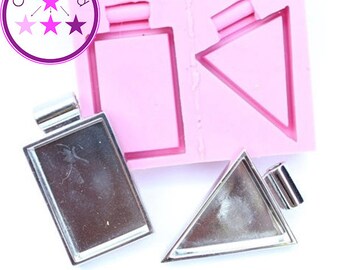 Rectangle Bezel Mold Pendant Silicone Rubber Mold | Etsy