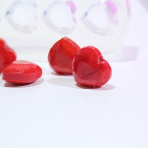 Heart Mold Small Facetted Silicone Rubber - Etsy
