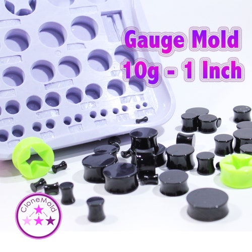 Plug Gauge Single Flare Mold 10g 1 INCH Ear Plug Piercing - Etsy