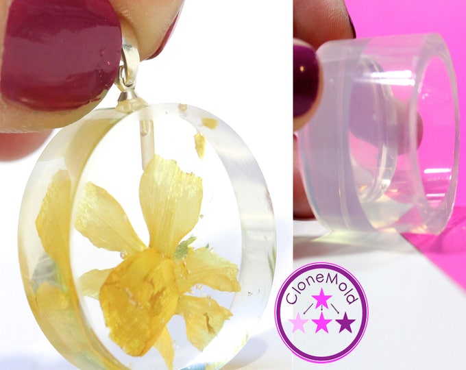 Short Cylinder Mold Disc Silicone Rubber Pendant Mold - Etsy