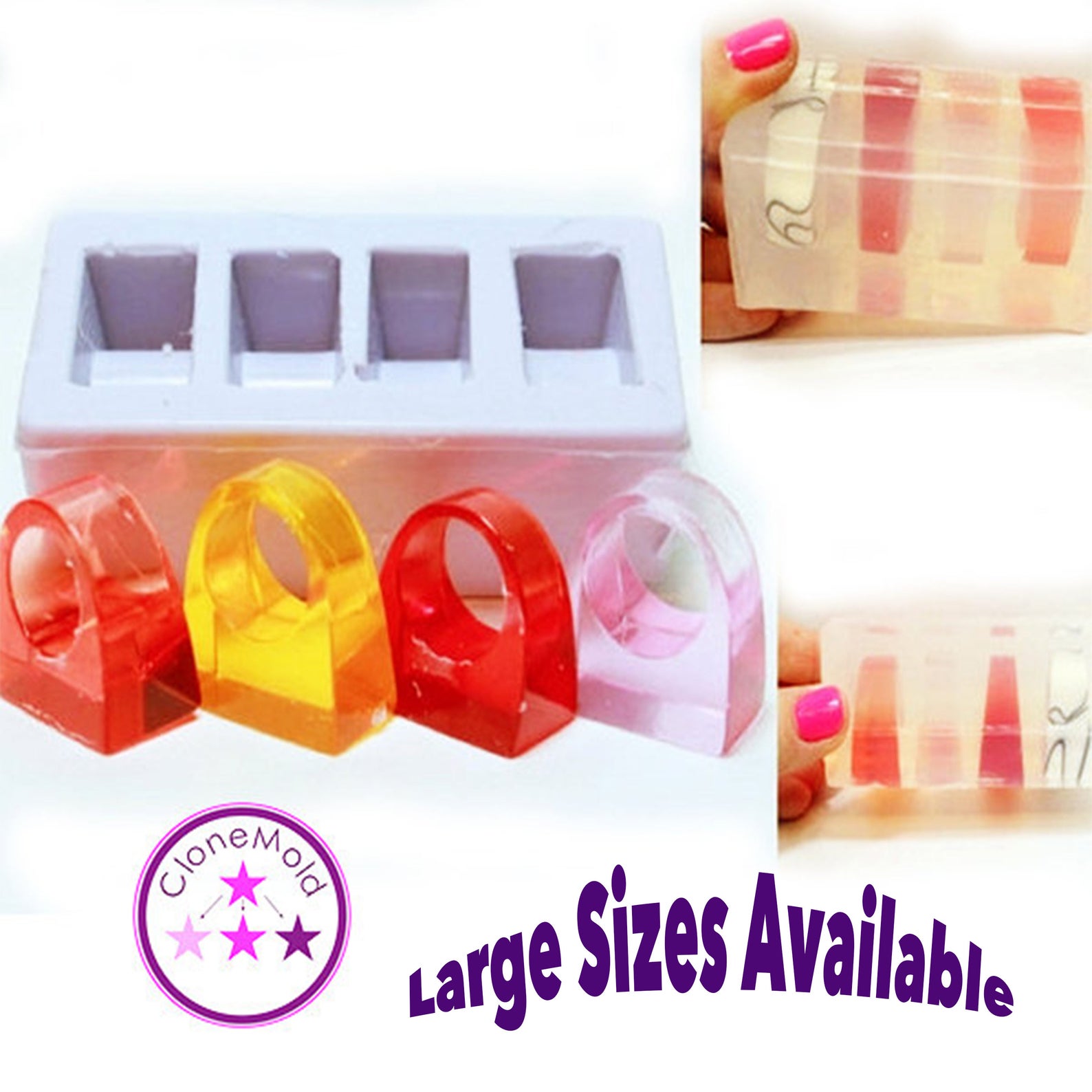Multiple Ring Mold 4 Rectangle Multi Ring Split Mold Sizes - Etsy