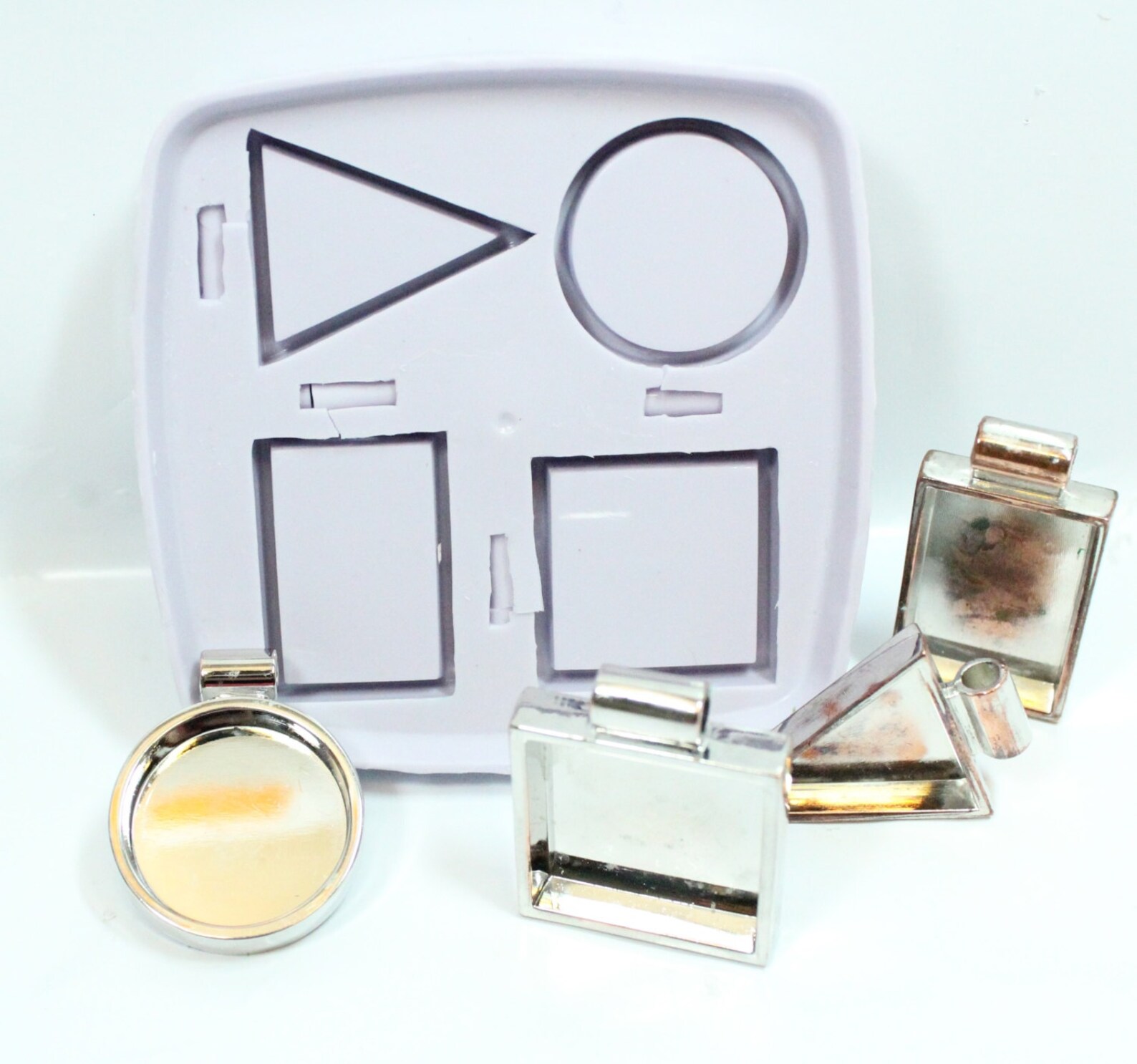 Bezel Mold Square Circle Rectangle Triangle Pendantsilicone | Etsy