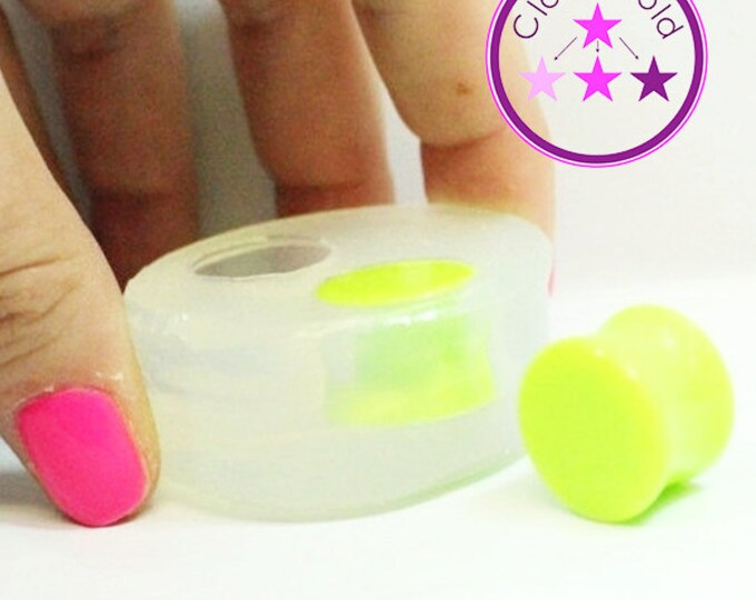 Flat End Ear Plug Mold: 5/8th or 3/4 Inch Silicone Piercing Gauge - Etsy