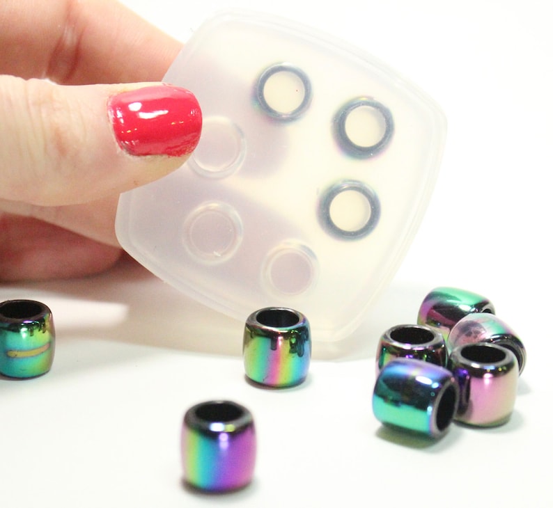 Cylinder Bead Mold Tall Cylindrical Silicone Rubber Mold | Etsy