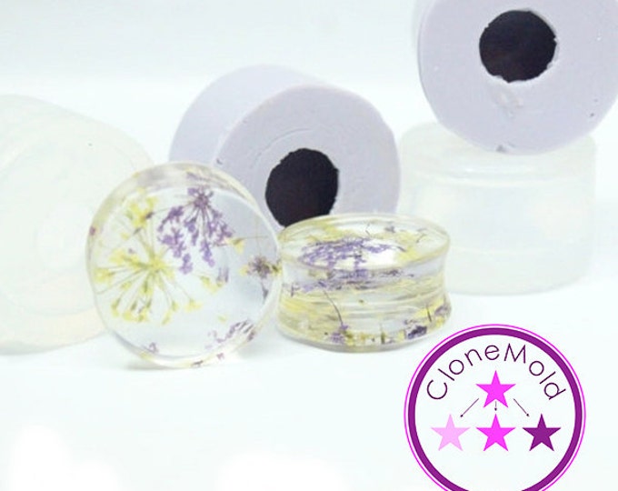 Plug Gauge Mold Ear Plug Piercing Silicone Rubber Mold Rounded End, 1 ...