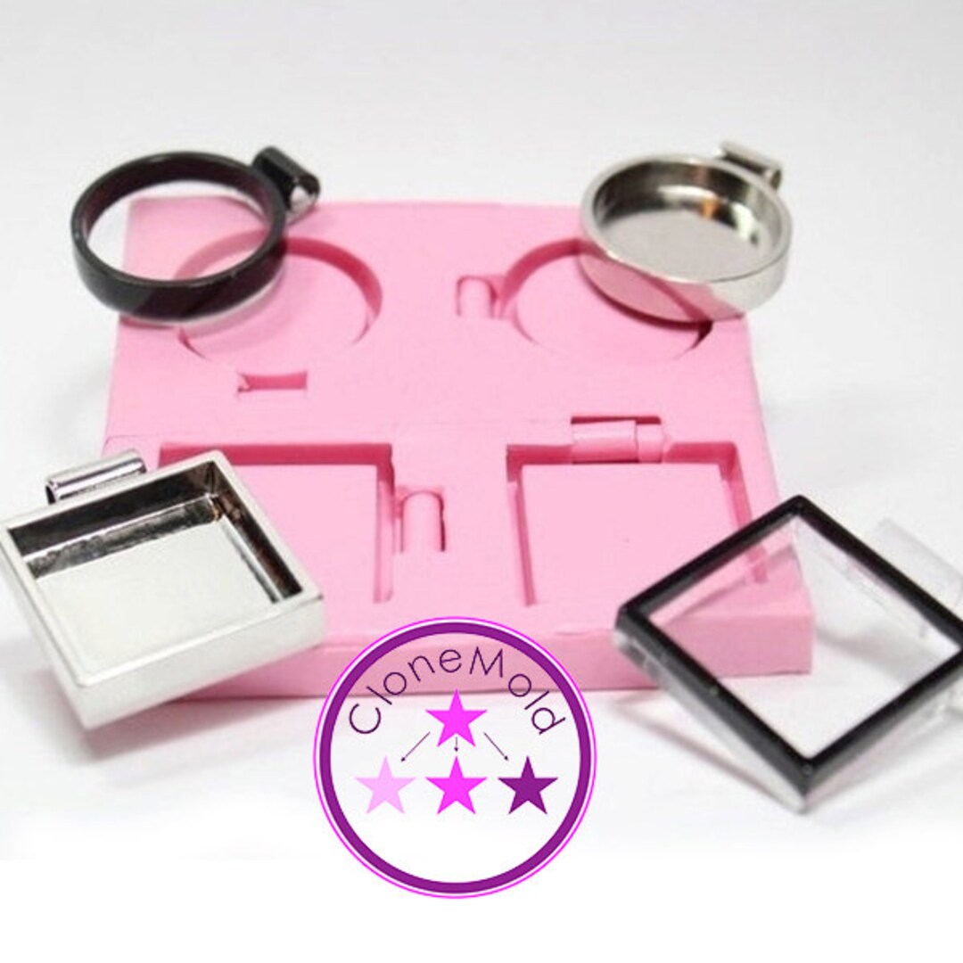 Bezel Pendant Mold: Square & Circle Silicone Rubber - Etsy