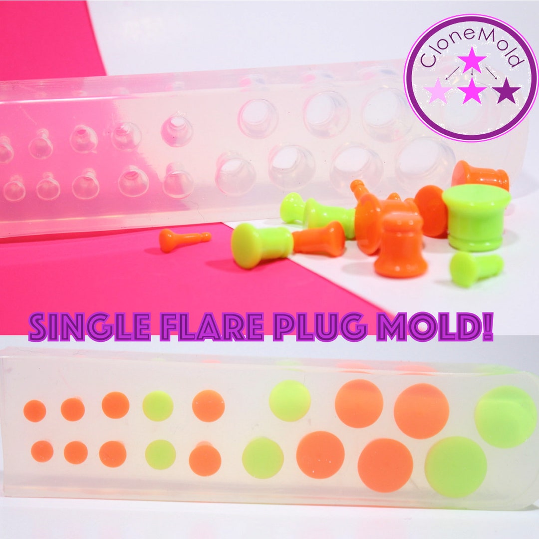 Single Flare Plug Mold: Silicone Rubber, Multiple Sizes - Etsy