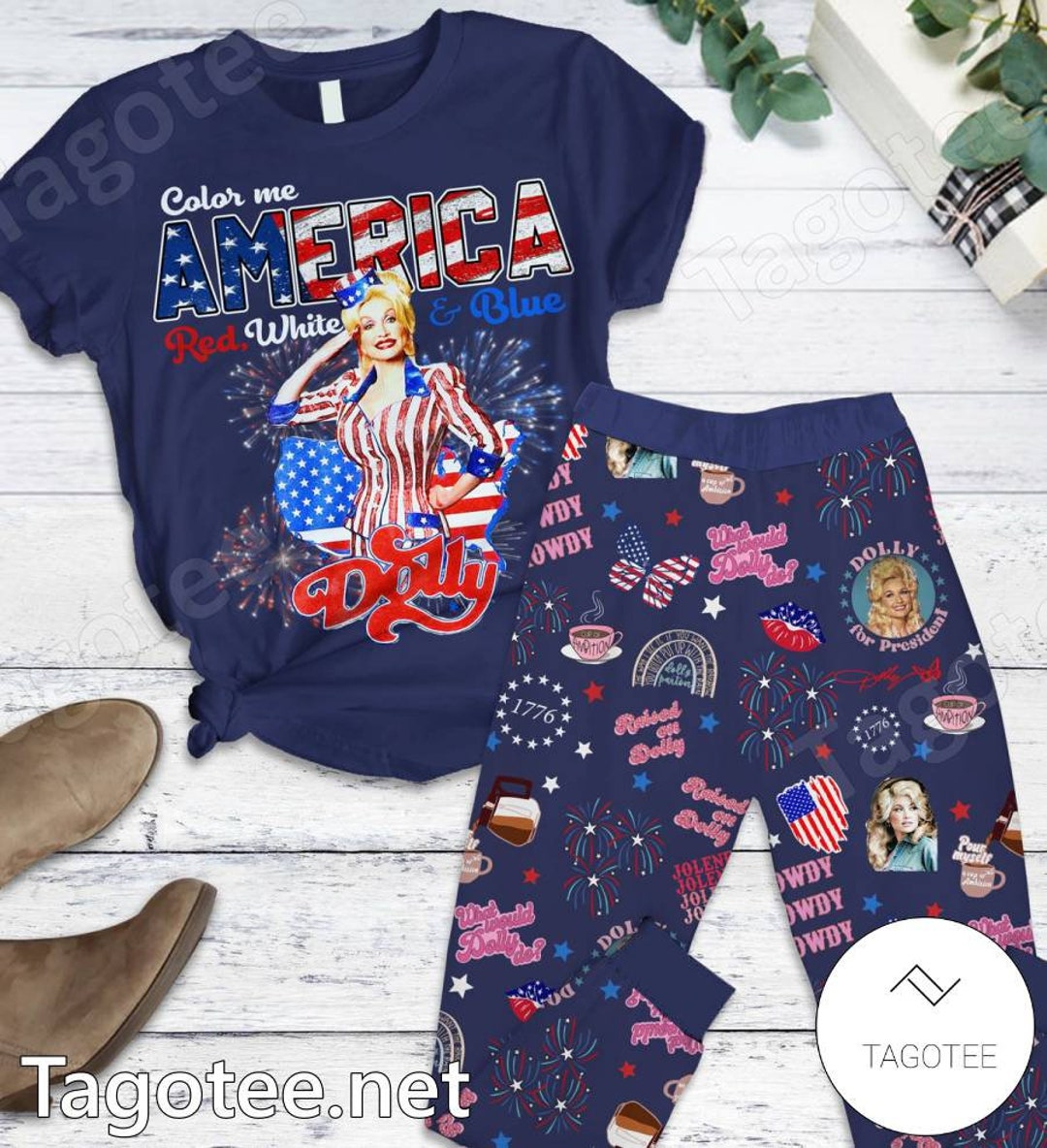 Dolly Color Me America Red White and Blue Pajamas Set - Etsy