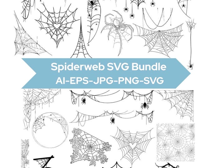 50+ Spiders and Spider Web Svg, Spider Web Halloween Decorations ...