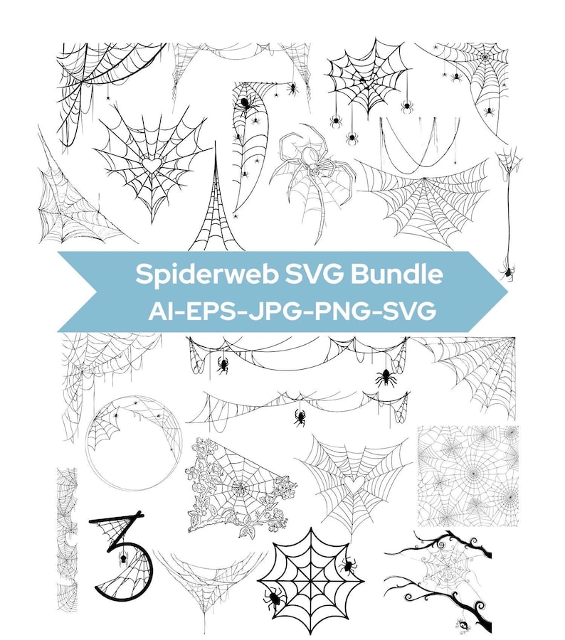 SPIDER WEB Svg,spider Web Bundle,cut Files for Cricut,halloween Spider ...
