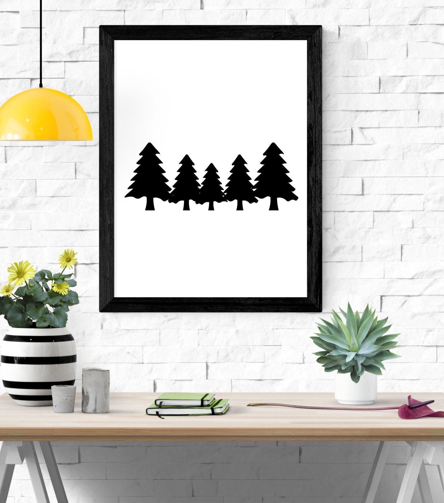 Evergreen Tree SVG Bundle, Pine, Fir, Forest Stencil (commercial Use ...