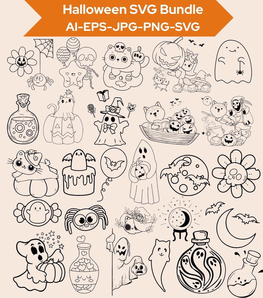 HALLOWEEN SVG, Halloween Svg Bundle, Halloween Cut Files for Cricut ...
