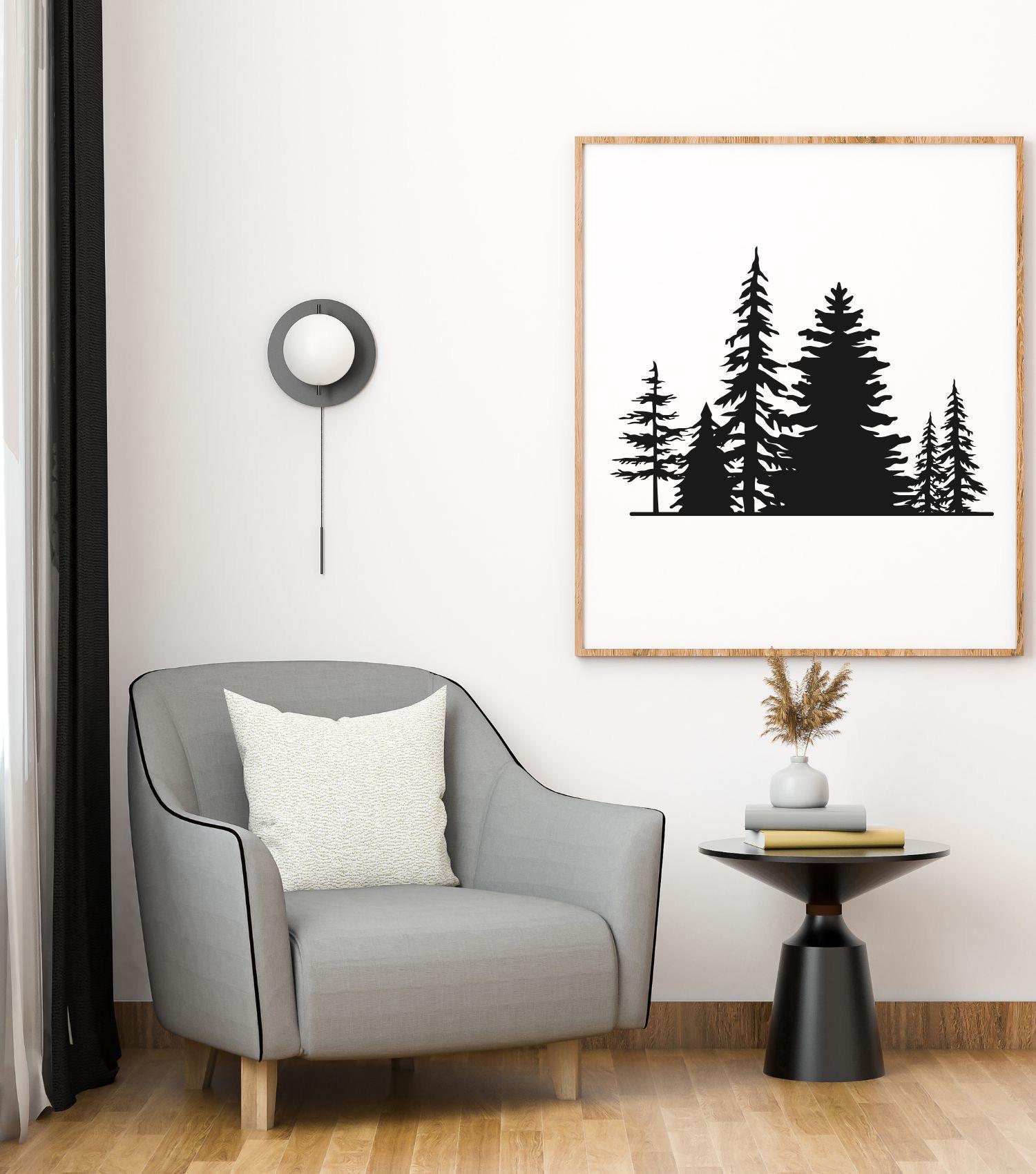 Evergreen Tree SVG Bundle, Pine, Fir, Forest Stencil (commercial Use ...