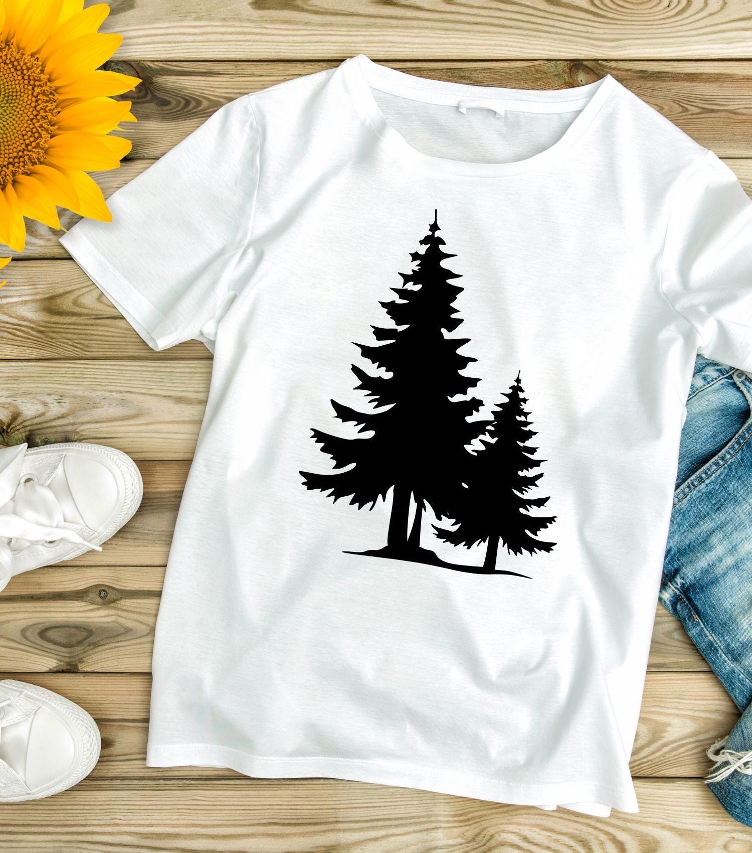 Evergreen Tree SVG Bundle, Pine, Fir, Forest Stencil (commercial Use ...