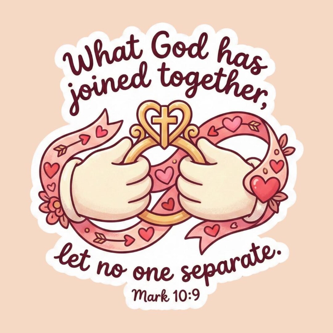 Christian Wedding Covenant Sticker, Bible Verse Art (digital Download ...