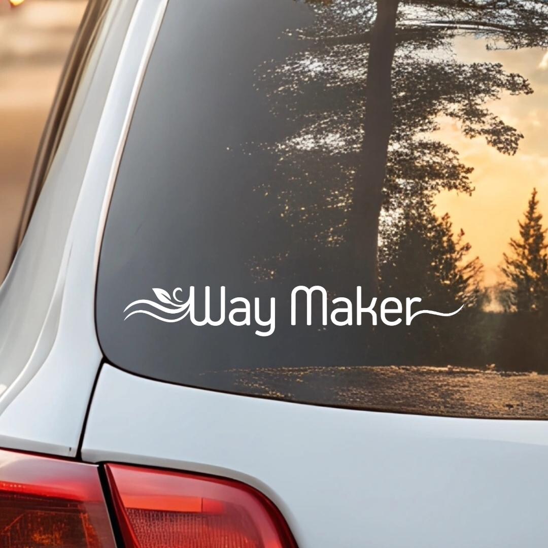 Way Maker Christian Decal, Matte Vinyl Car Window Bumper Sticker - Etsy