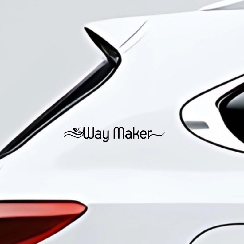 Way Maker Christian Decal, Matte Vinyl Car Window Bumper Sticker - Etsy