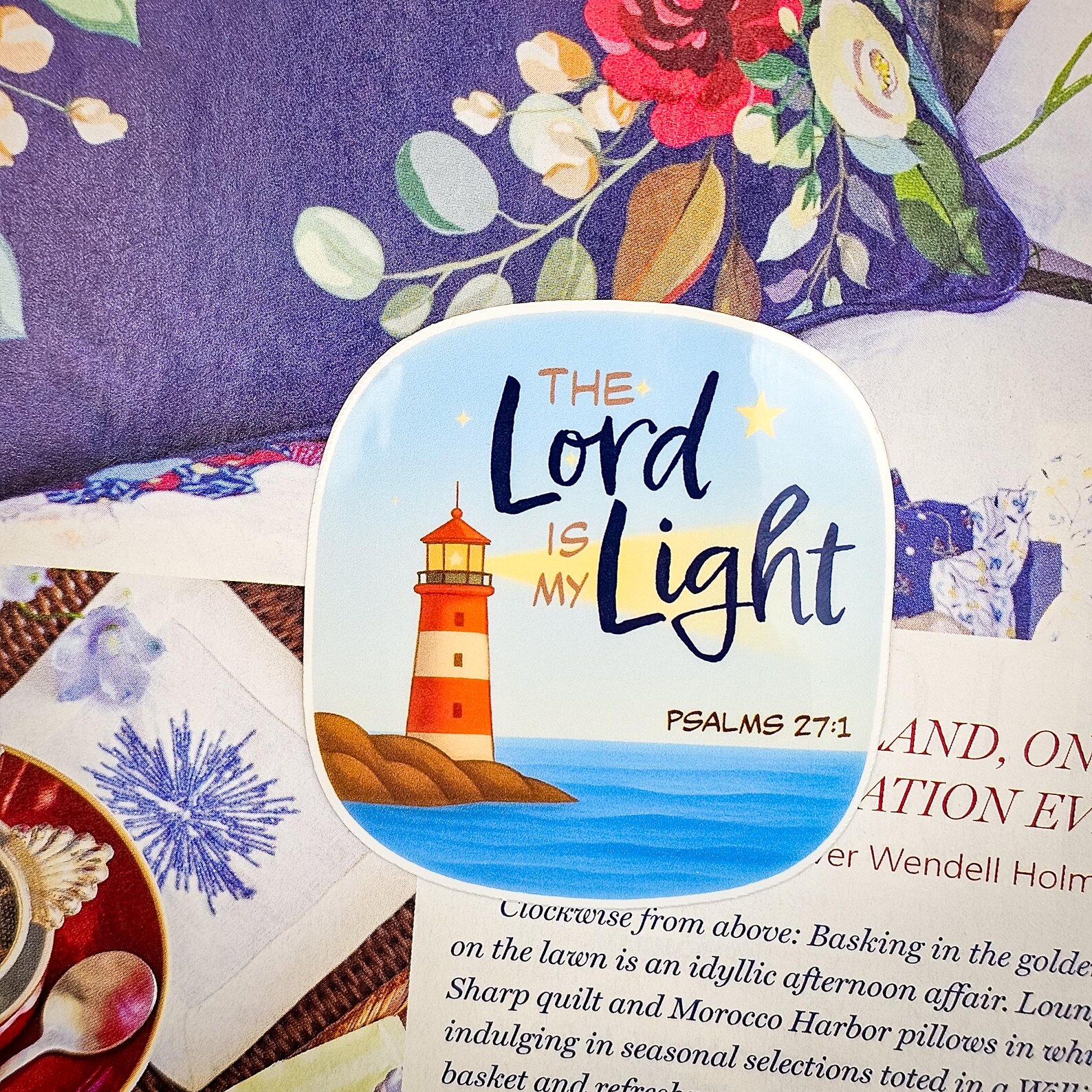 The Lord is My Light - Bible Verse Sticker | Psalms 27:1 | Christian ...